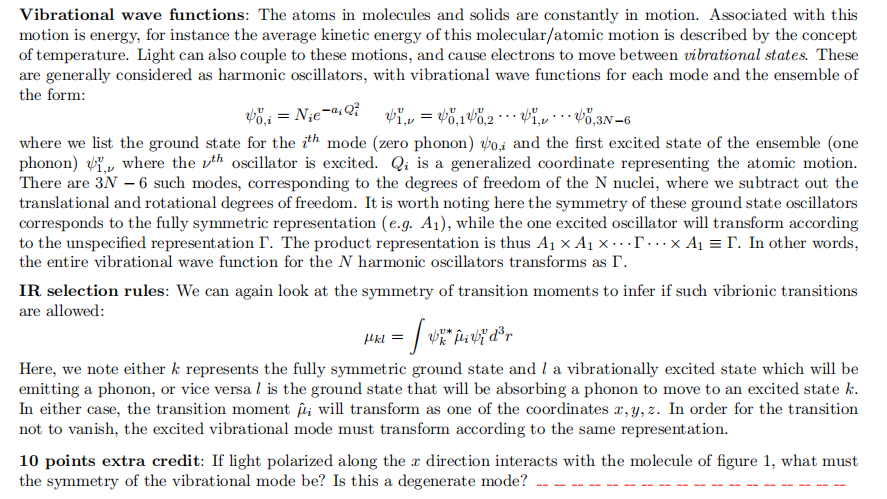 Vibrational wave functions: The atoms in molecules | Chegg.com