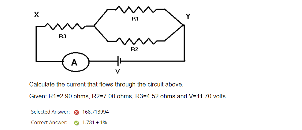 Solved Calculate the current that flows through the circuit | Chegg.com