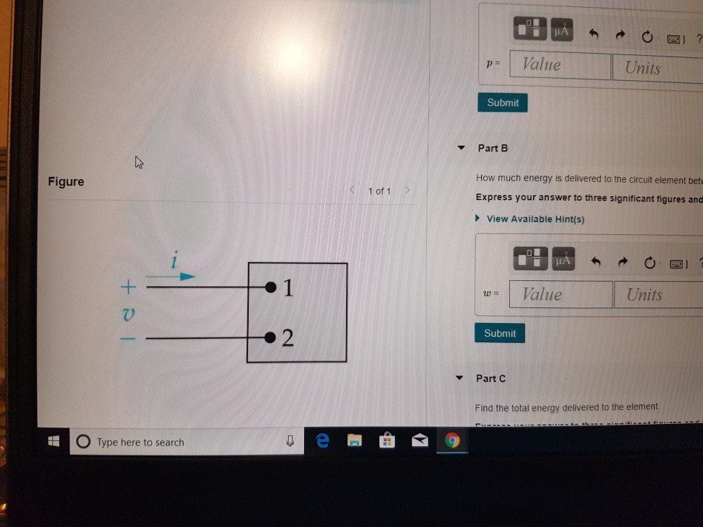 Solved Constants The voltage and current at the terminals of | Chegg.com
