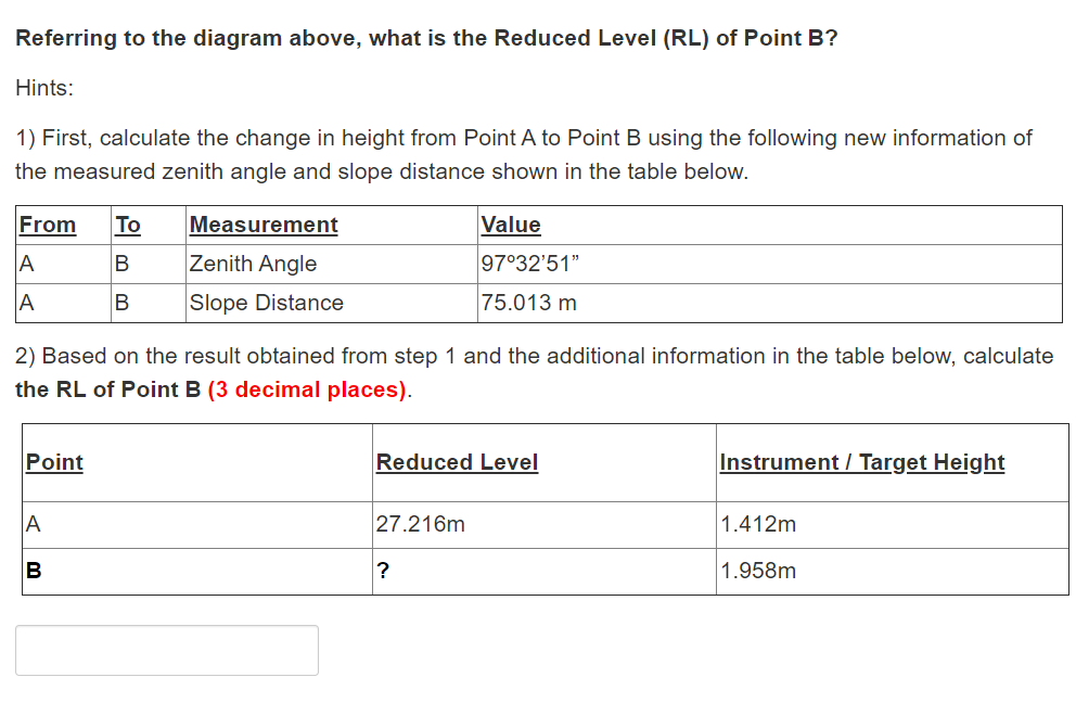 Solved A surveyor uses a total station to measure the zenith | Chegg.com