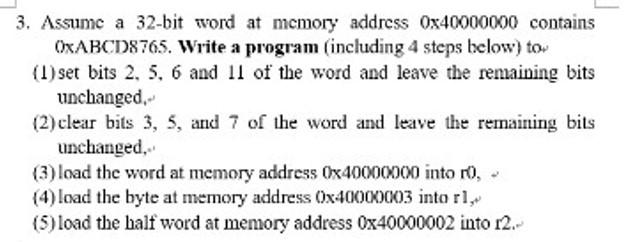 Solved 3. Assume a 32-bit word at memory address 0x40000000 | Chegg.com