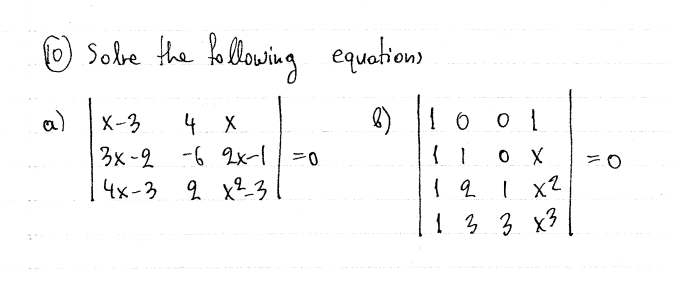 Solved (10) Solve the following equations a) | Chegg.com