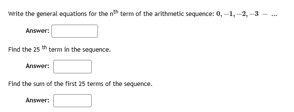 Solved Write the general equations for the nth term of the | Chegg.com