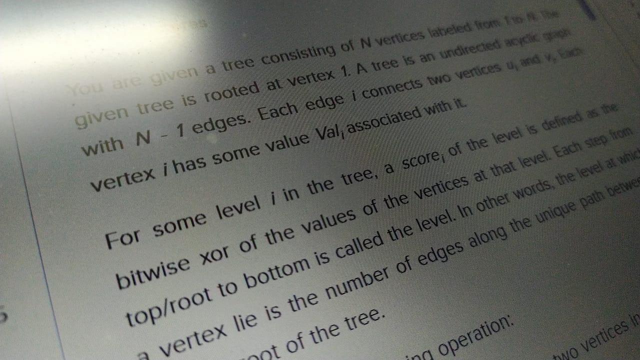 Solved You are given a tree consisting of N vertices given | Chegg.com