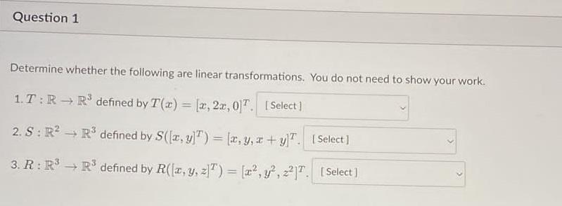Solved Determine whether the following are linear | Chegg.com