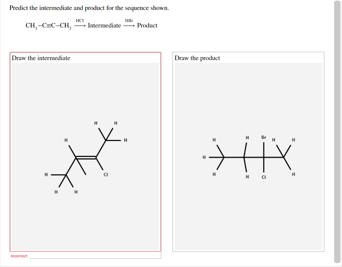 Solved Predict the intermediate and product for the sequence | Chegg.com