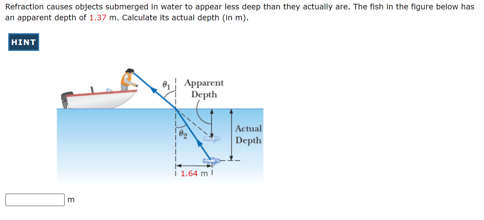 Solved Refraction causes objects submerged in water to | Chegg.com