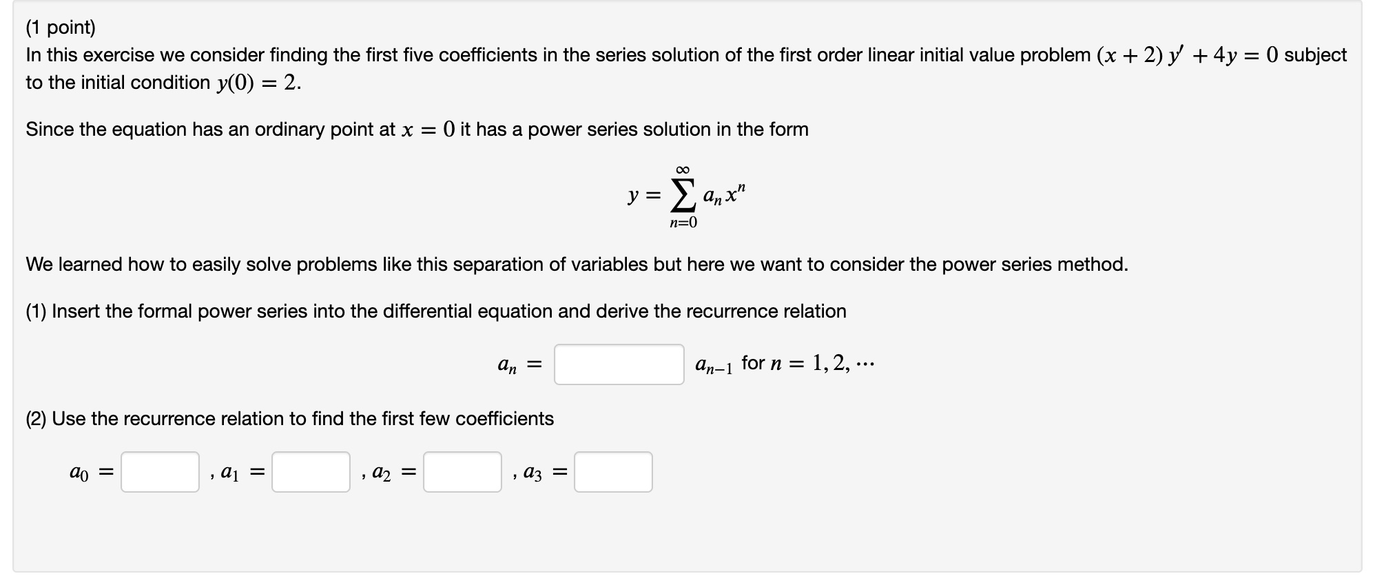 Solved In this exercise we consider finding the first five | Chegg.com