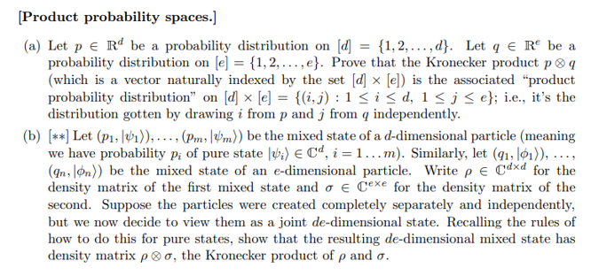 [Product probability spaces.] (a) Let p € Rd be a | Chegg.com