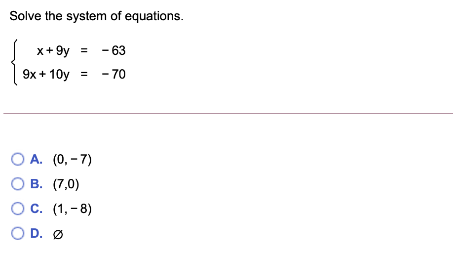 Solved Without graphing, visualize the location of the | Chegg.com