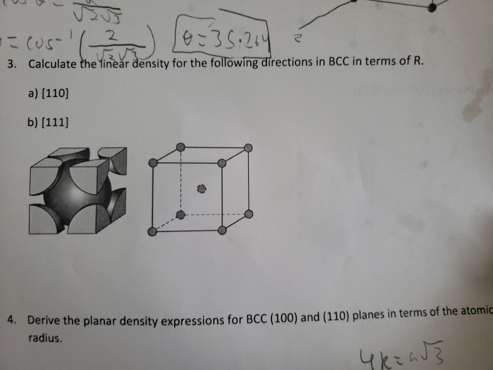 Solved 3. Calculate the finear density for the following | Chegg.com