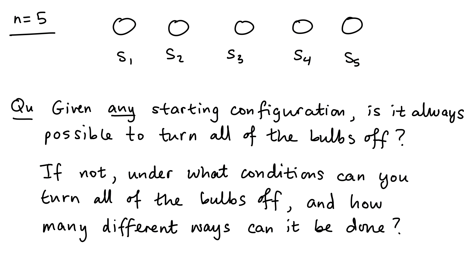 Solved 1. This problem is about the light bulb game | Chegg.com