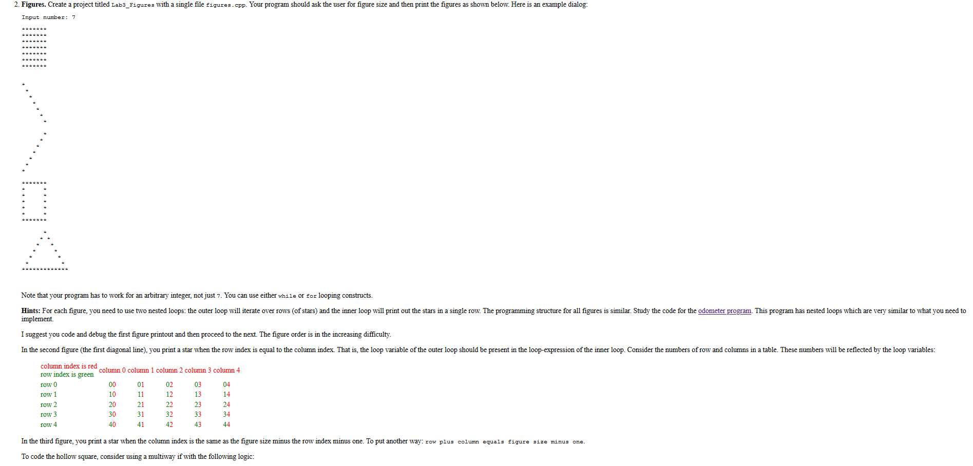 Solved Create a project titled Lab3_Figures with a single | Chegg.com