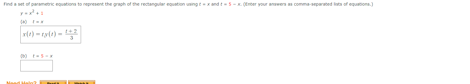 Solved Find a set of parametric equations to represent the | Chegg.com