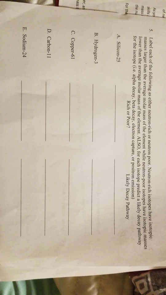 Solved of n 5. Label each of the following as either | Chegg.com