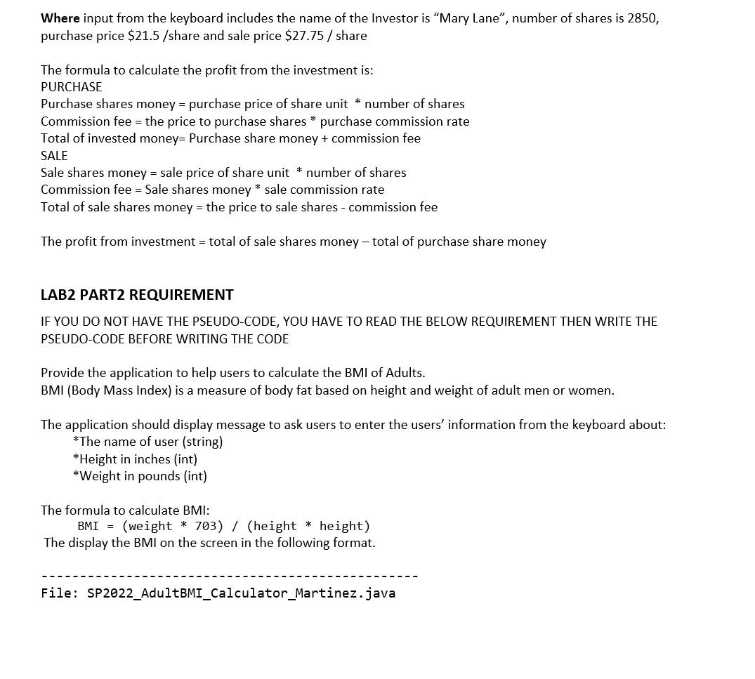 Solved LAB2 PART1 REQUIREMENT IF YOU DO NOT HAVE THE | Chegg.com