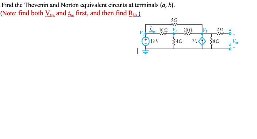 Solved Find the Thevenin and Norton equivalent circuits at | Chegg.com