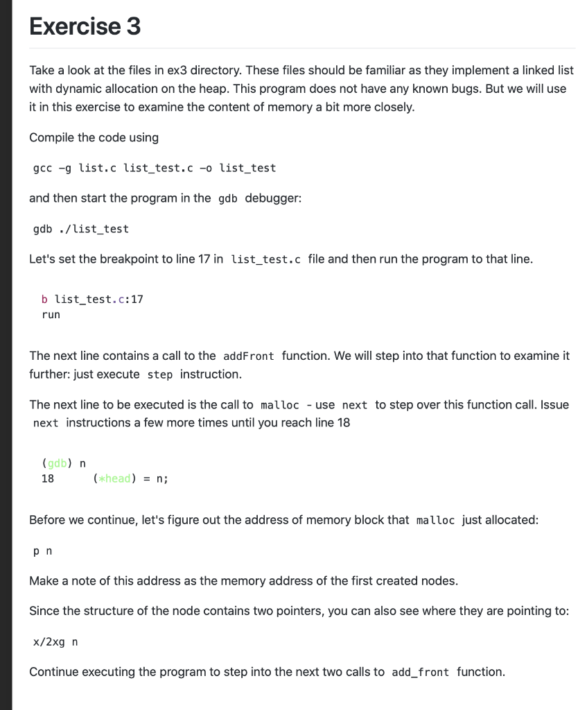 Exercise 3 Take a look at the files in ex3 directory. | Chegg.com