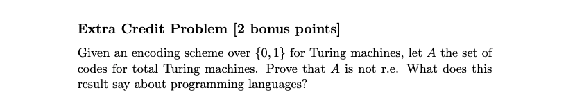 Solved Extra Credit Problem [2 bonus points] Given an | Chegg.com