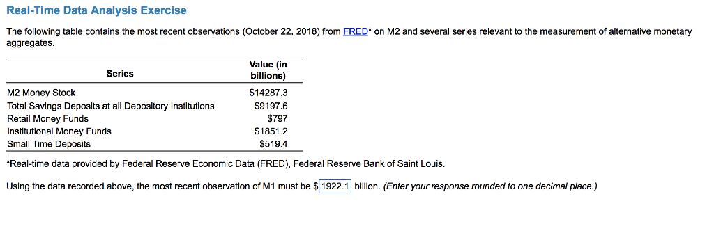 Solved Real-Time Data Analysis Exercise The following table | Chegg.com