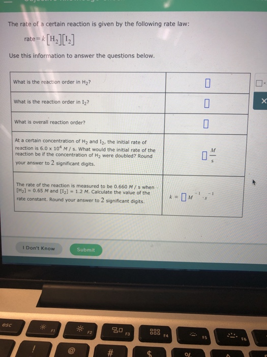 Solved The rate of a certain reaction is given by the | Chegg.com