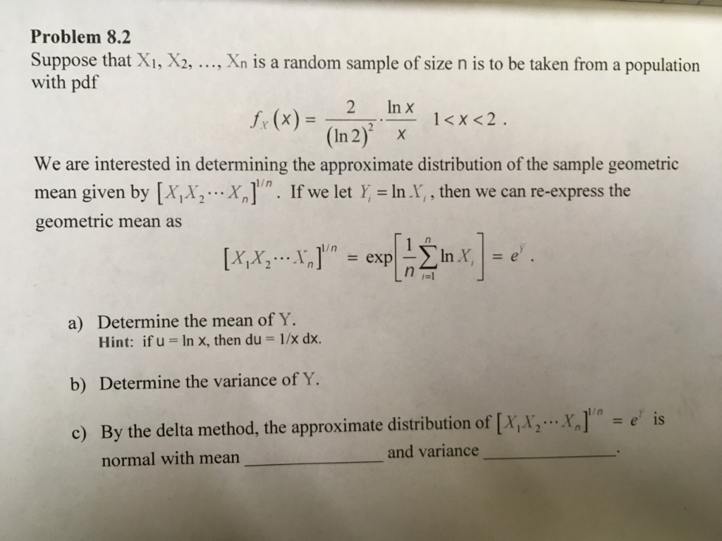 Solved a) Determine the mean of Y? b) Determine the | Chegg.com