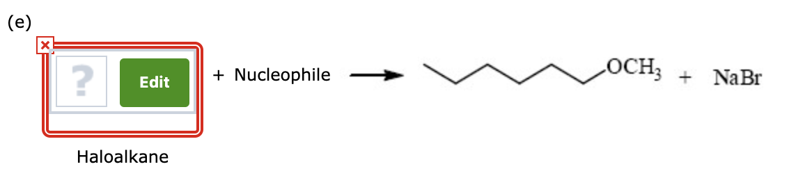 Solved Given that NaBr is a product of each reaction, draw | Chegg.com