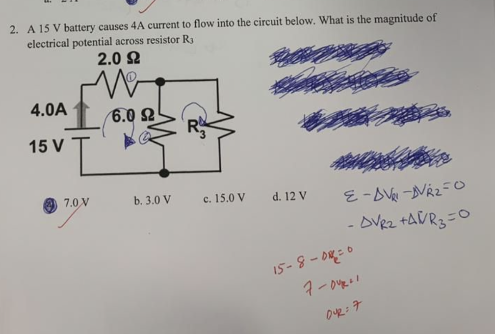 Solved 2. A 15 V battery causes 4A current to flow into the | Chegg.com