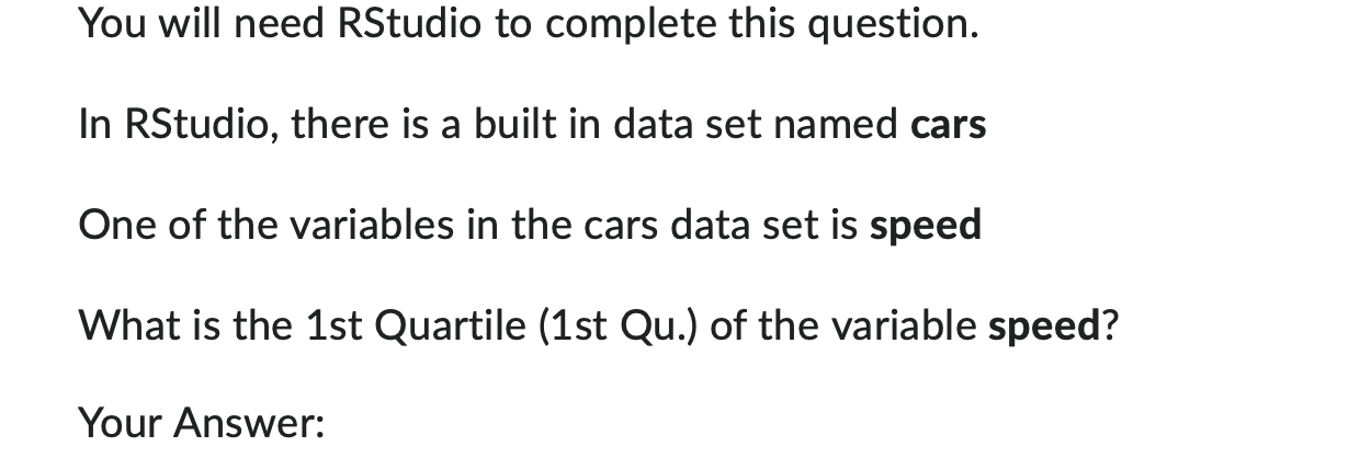 Solved You will need to use RStudio for this question. In | Chegg.com