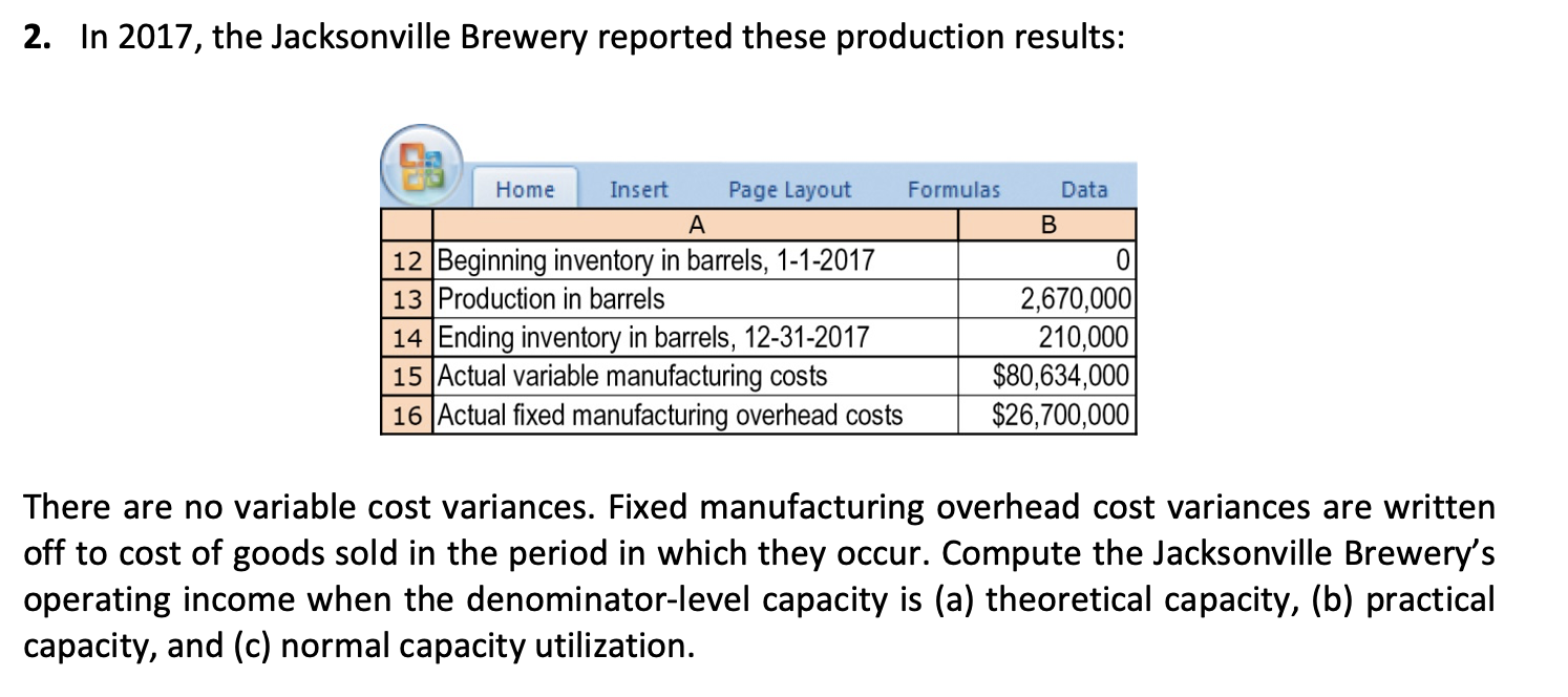 Solved 5-9-37 Alternative denominator-level capacity | Chegg.com