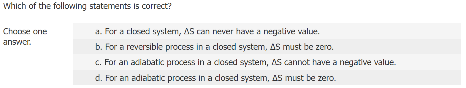Solved Which of the following statements is correct? Choose | Chegg.com