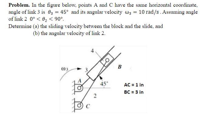 Solved Problem. In the figure below, points A and C have the | Chegg.com