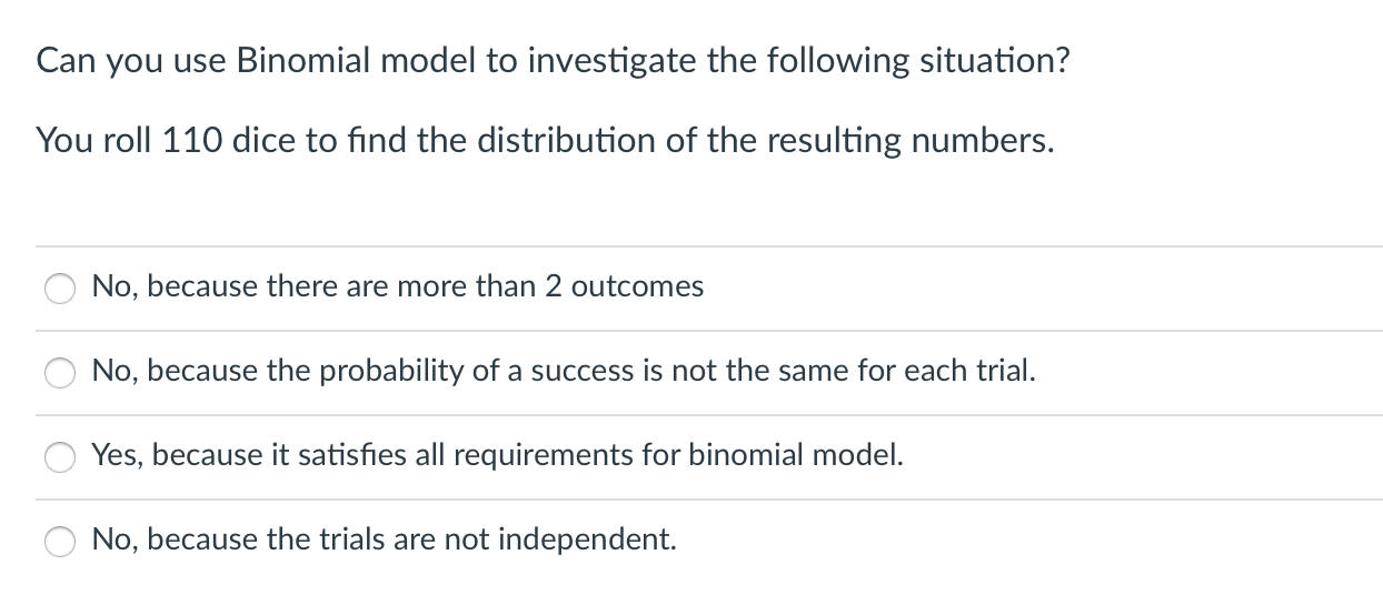 Solved Can you use Binomial model to investigate the | Chegg.com