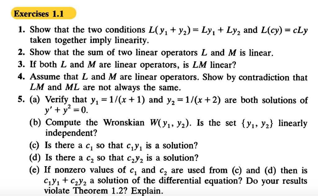 Solved Exercises 1.1 1. Show that the two conditions L0% | Chegg.com