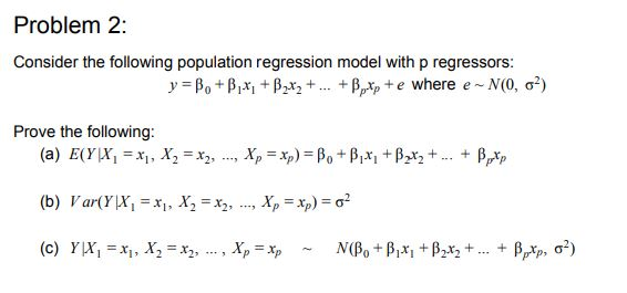 Solved Problem 2 Consider the following population | Chegg.com