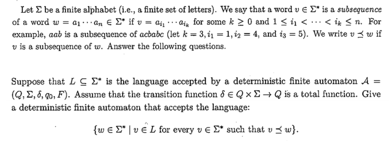Let be a finite alphabet (i.e., a finite set of | Chegg.com