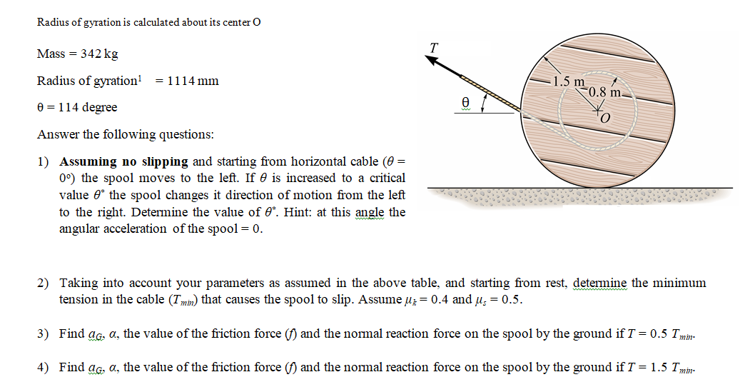 Solved Radius of gyration is calculated about its center 0 T | Chegg.com Solved Radius of gyration is calculated about its center 0 T | Chegg.com