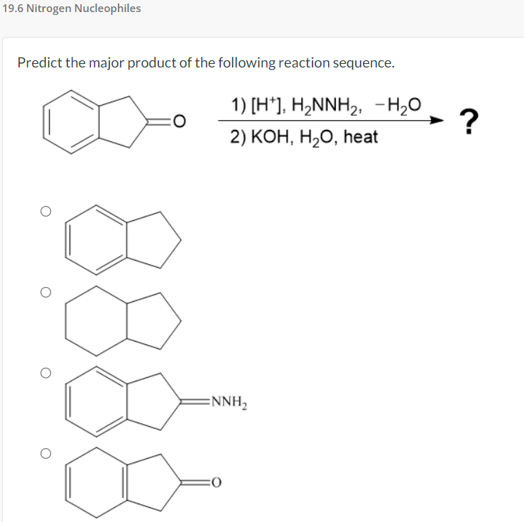 Solved 19.6 Nitrogen Nucleophiles Predict the major product | Chegg.com