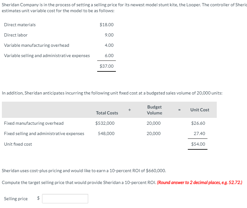 Solved Sheridan Company is in the process of setting a | Chegg.com