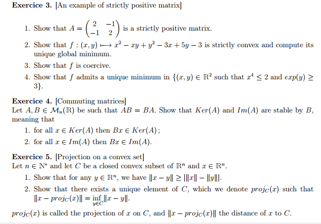 Solved Exercice 3. (An example of strictly positive matrix | Chegg.com