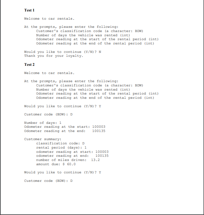 Solved Assignment Specifications The program will compute | Chegg.com