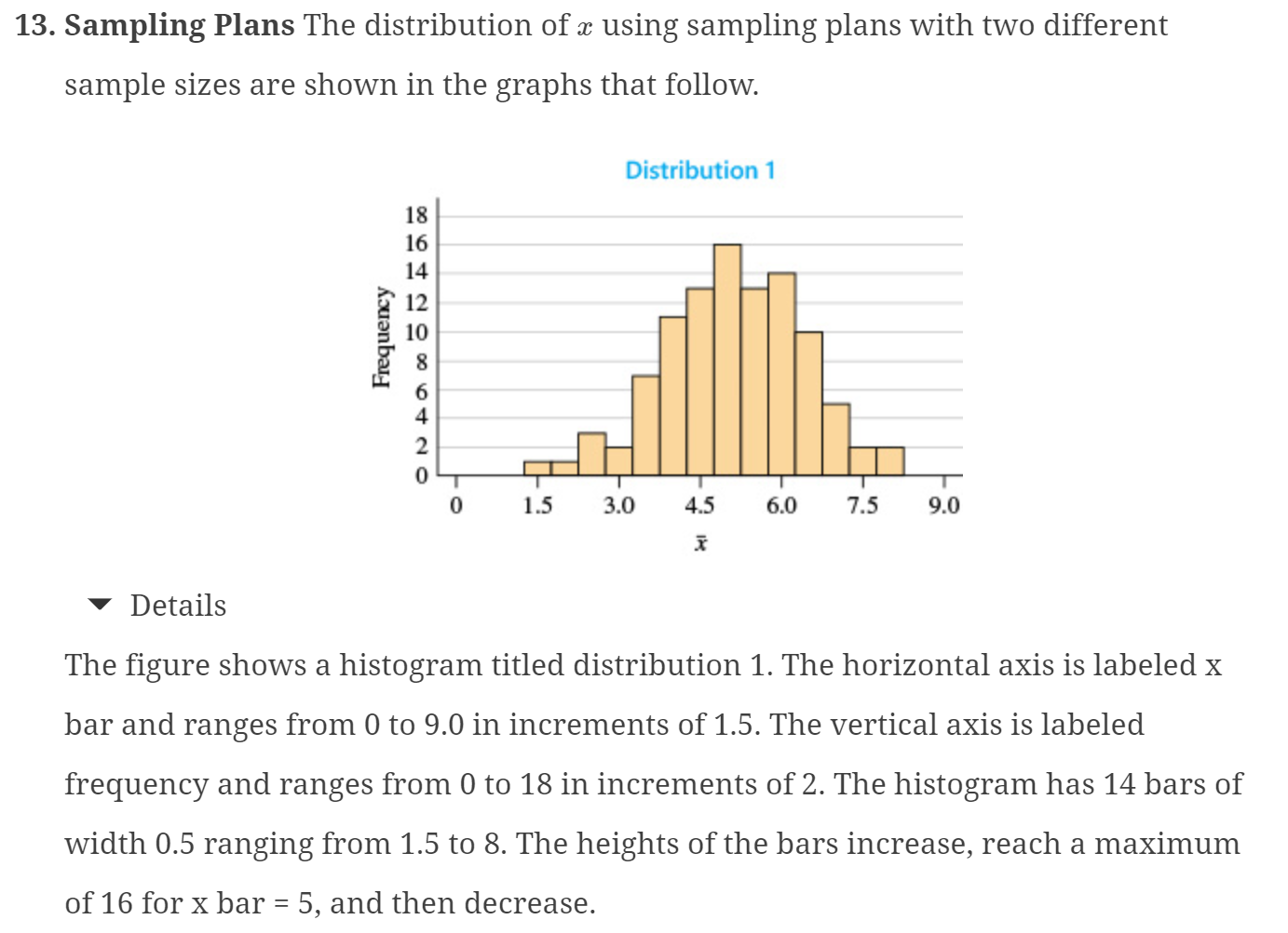 13. Sampling Plans The distribution of x using | Chegg.com