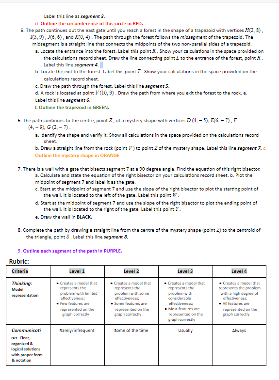 Solved MPM2D1 MATH MAZE Assignment Name: Shahzaib Use the | Chegg.com