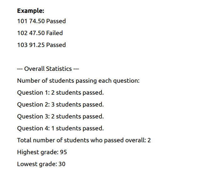 Solved Question: Multithreaded Student Grade Analysis System | Chegg.com