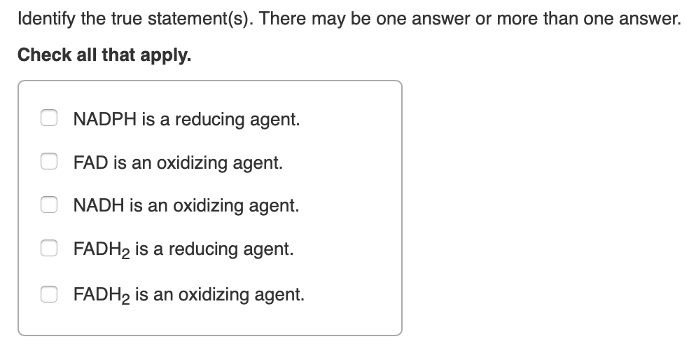 Solved Identify the true statement(s). There may be one | Chegg.com
