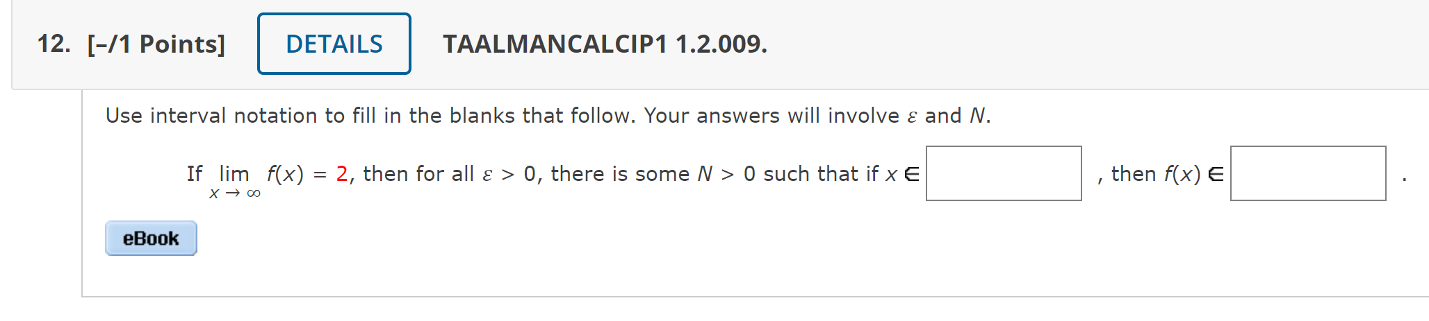 Solved Use interval notation to fill in the blanks that | Chegg.com