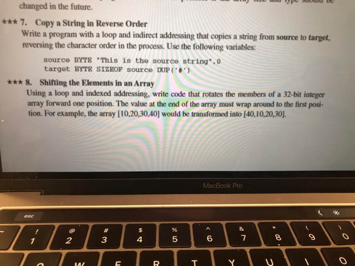 Solved changed in the future *7. Copy a String in Reverse | Chegg.com