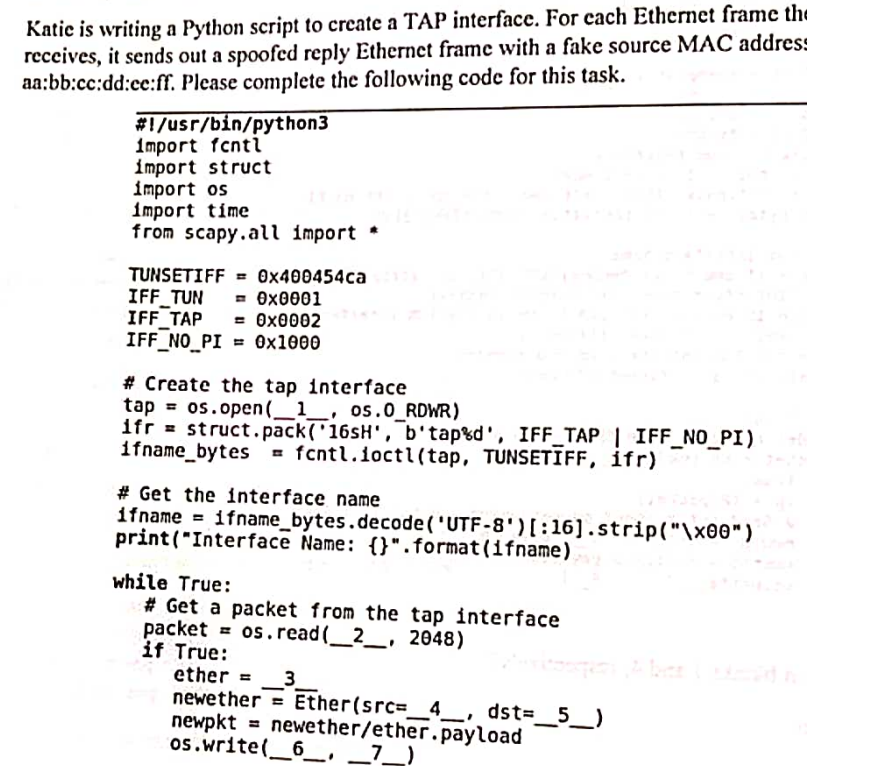 Solved Katic Is Writing A Python Script To Create A Tap