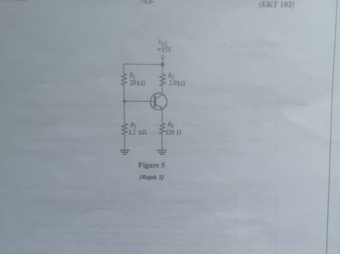 Solved Questions Soalan 5) A voltage-divider biased | Chegg.com