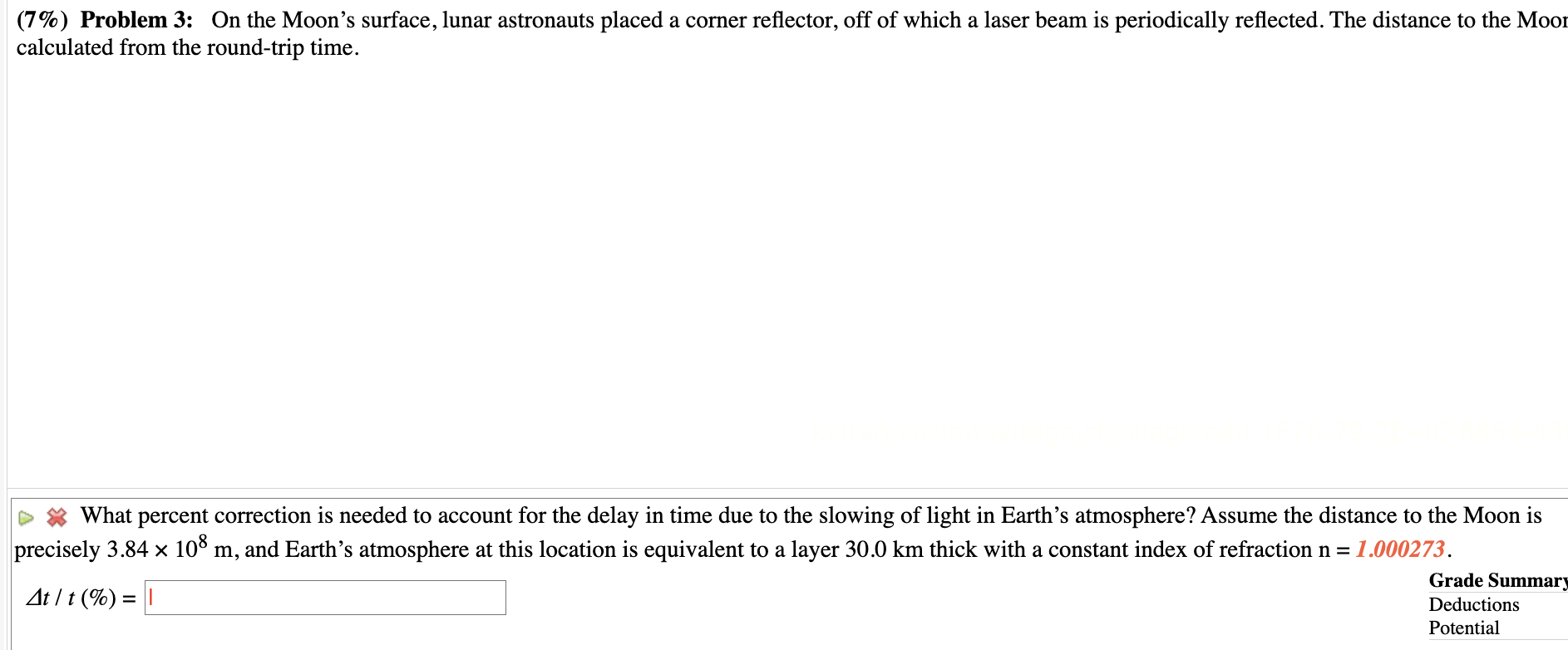 Solved got a wrong answer already on one response: 1.17E-6 | Chegg.com